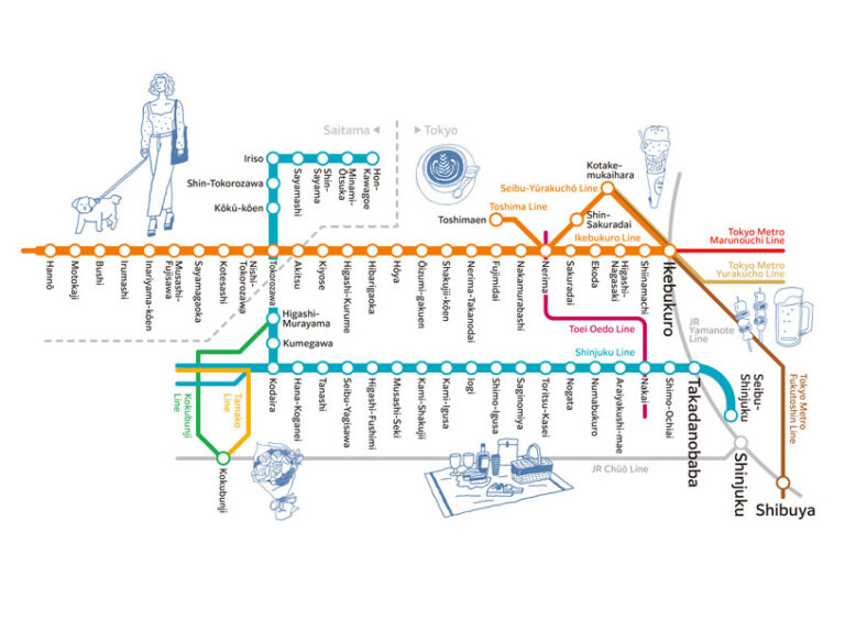 Area Map of the Seibu lines | Hanako with Seibu